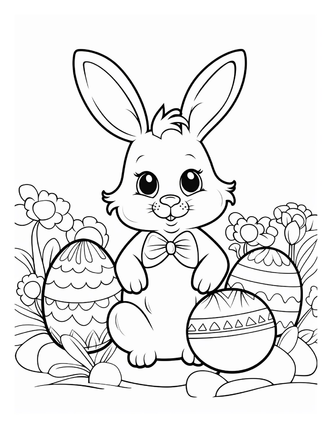 66 Pages 8.5x11 Easter Bunny Coloring for Kids - Etsy