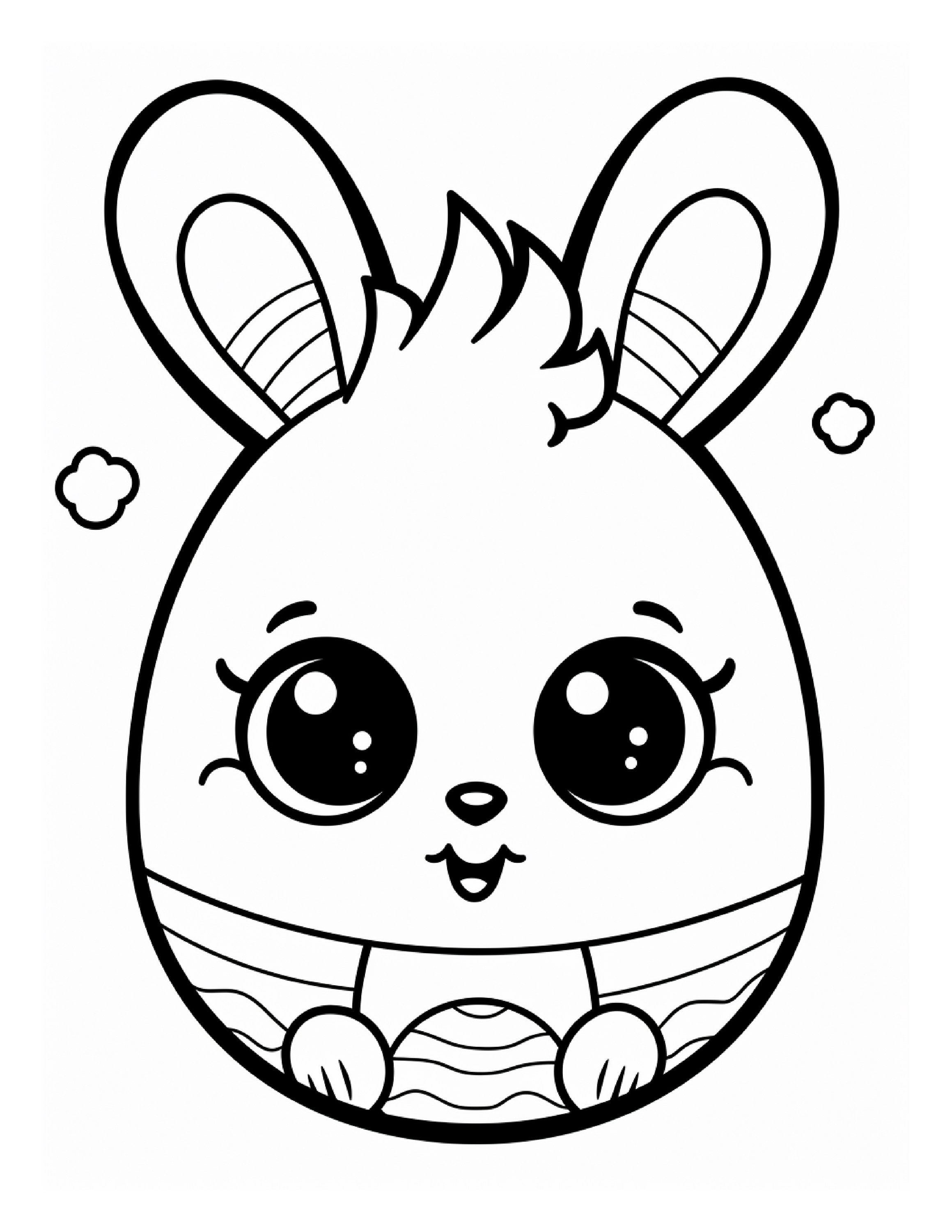 66 Pages 8.5x11 Easter Bunny Coloring for Kids - Etsy