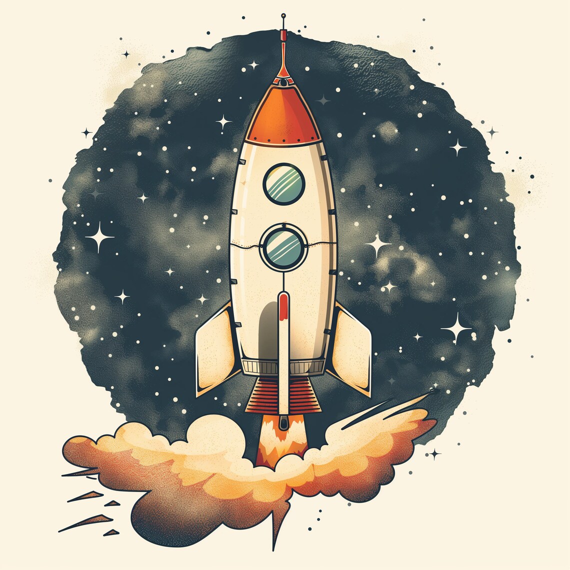 Collection of 4 Rocket Ship Digital Downloads - Etsy