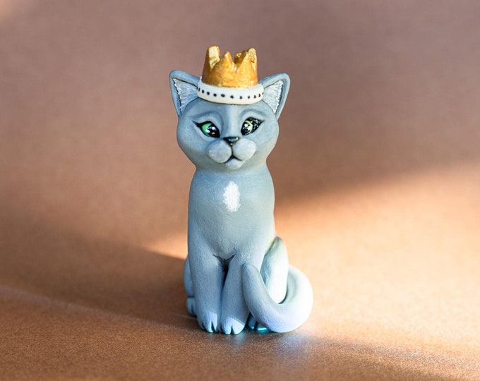 Russell - Custom Cat Commission - Polymer Clay Sculpture - Etsy