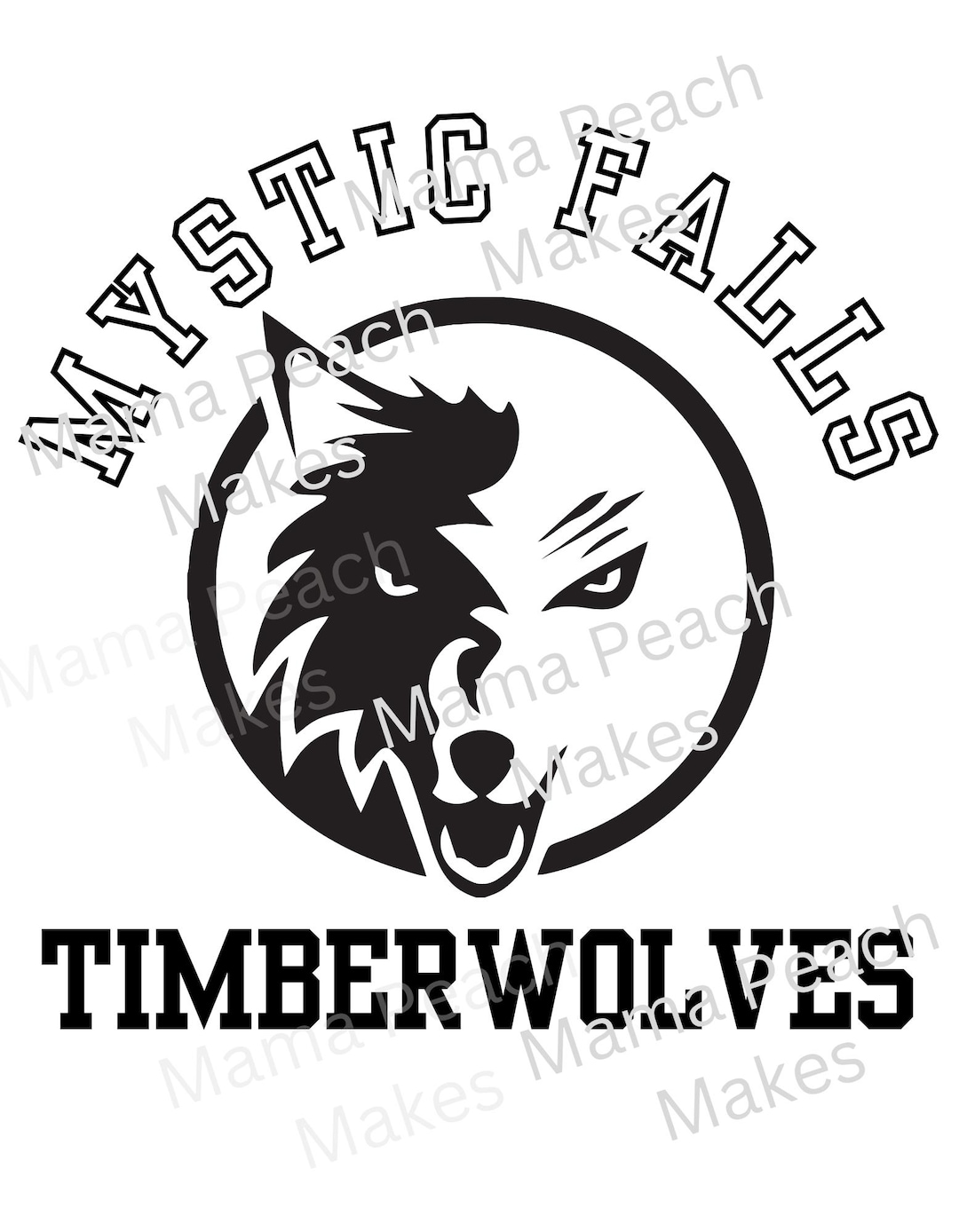 Mystic Fall Timberwolves- SVG Design TVD - Etsy