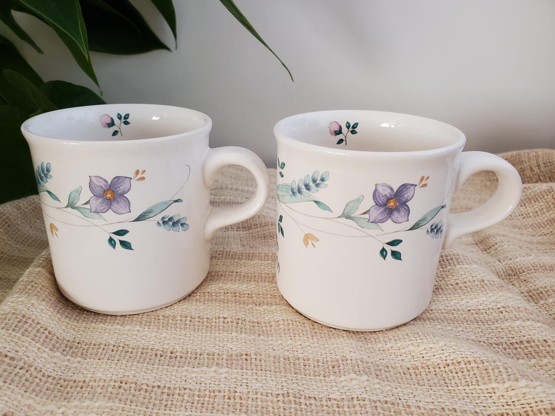 Vintage Pfaltzgraff April Pattern Stoneware Set of 2 Coffee Cup Mug - Etsy
