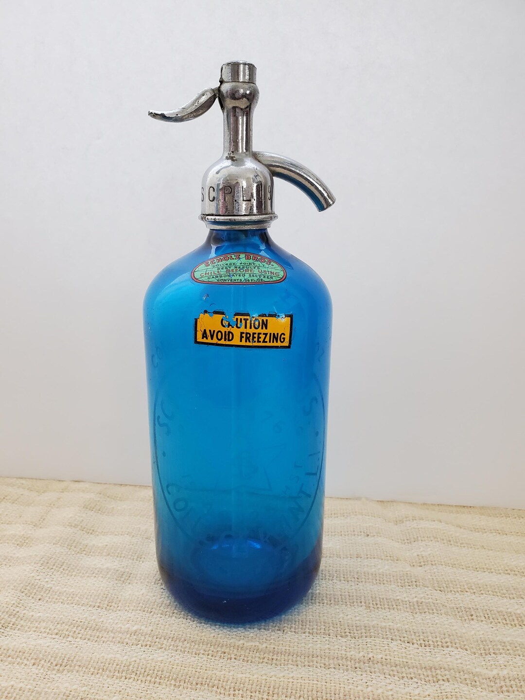 Antique American Seltzer Bottle Scholz Bros Carbonated Seltzer Empty ...