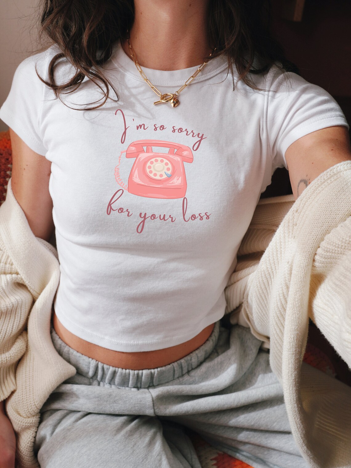 I'm so Sorry for Your Loss, Sabrina Carpenter Feather Lyric Baby Tee, Y2K Crop Top, Coquette ...