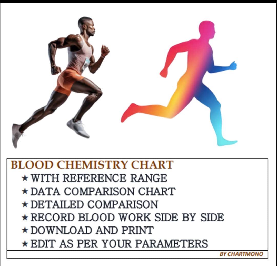 Blood Chemistry Chart With Reference Range, Comparison Chart, Download ...