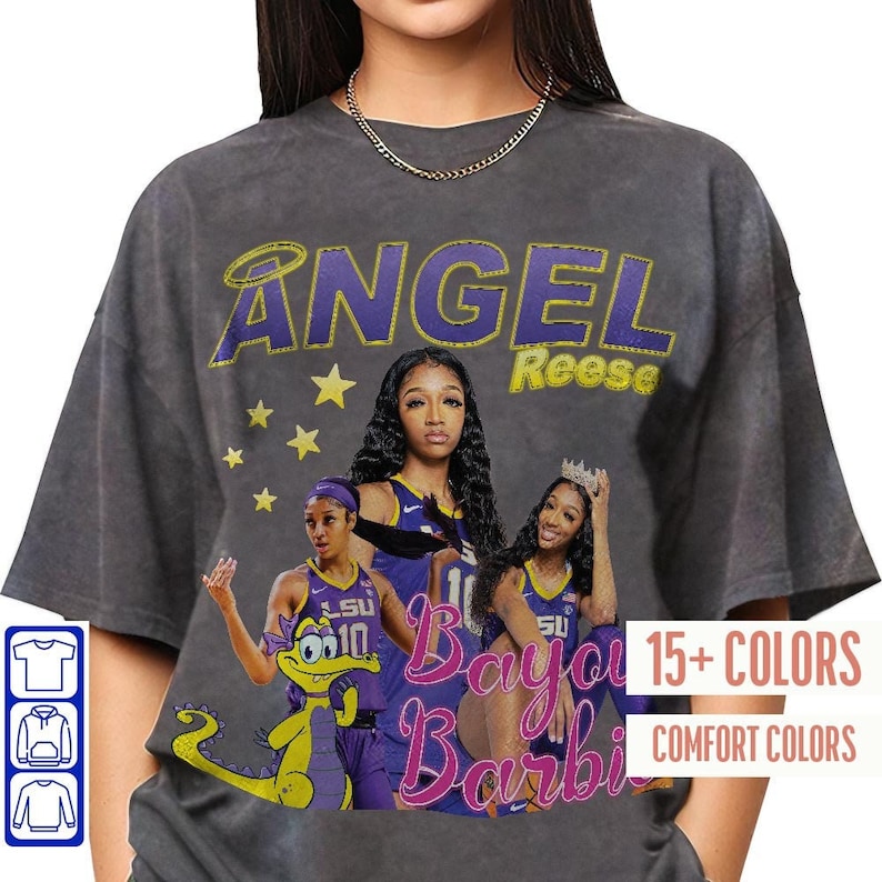 Hollylinstyle Angel Reese T-shirt Bayou Barbie Graphic Tee 90s Style - Etsy