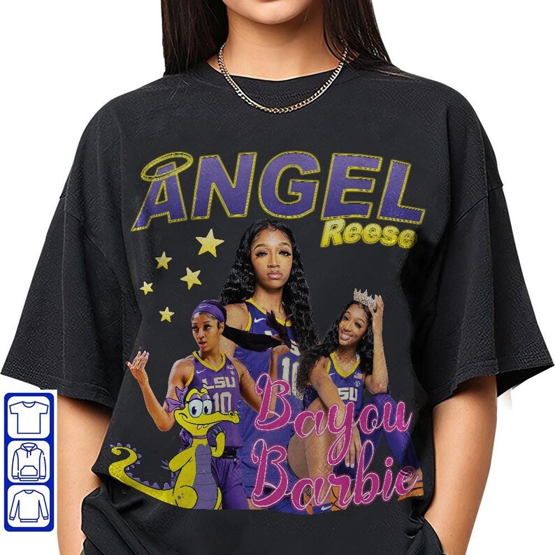 Hollylinstyle Angel Reese T-shirt Bayou Barbie Graphic Tee 90s Style - Etsy