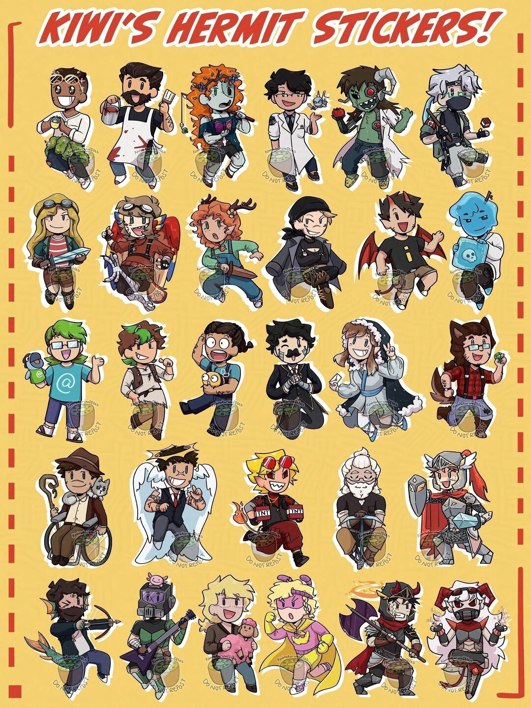 Hermitcraft SMP Vinyl Stickers - Etsy