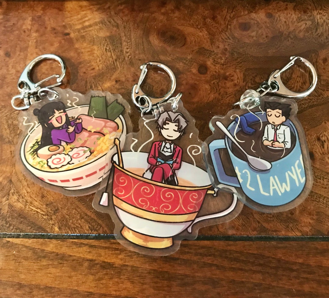 Ace Attorney Trilogy 2'' Acrylic Keychains/charms - Etsy