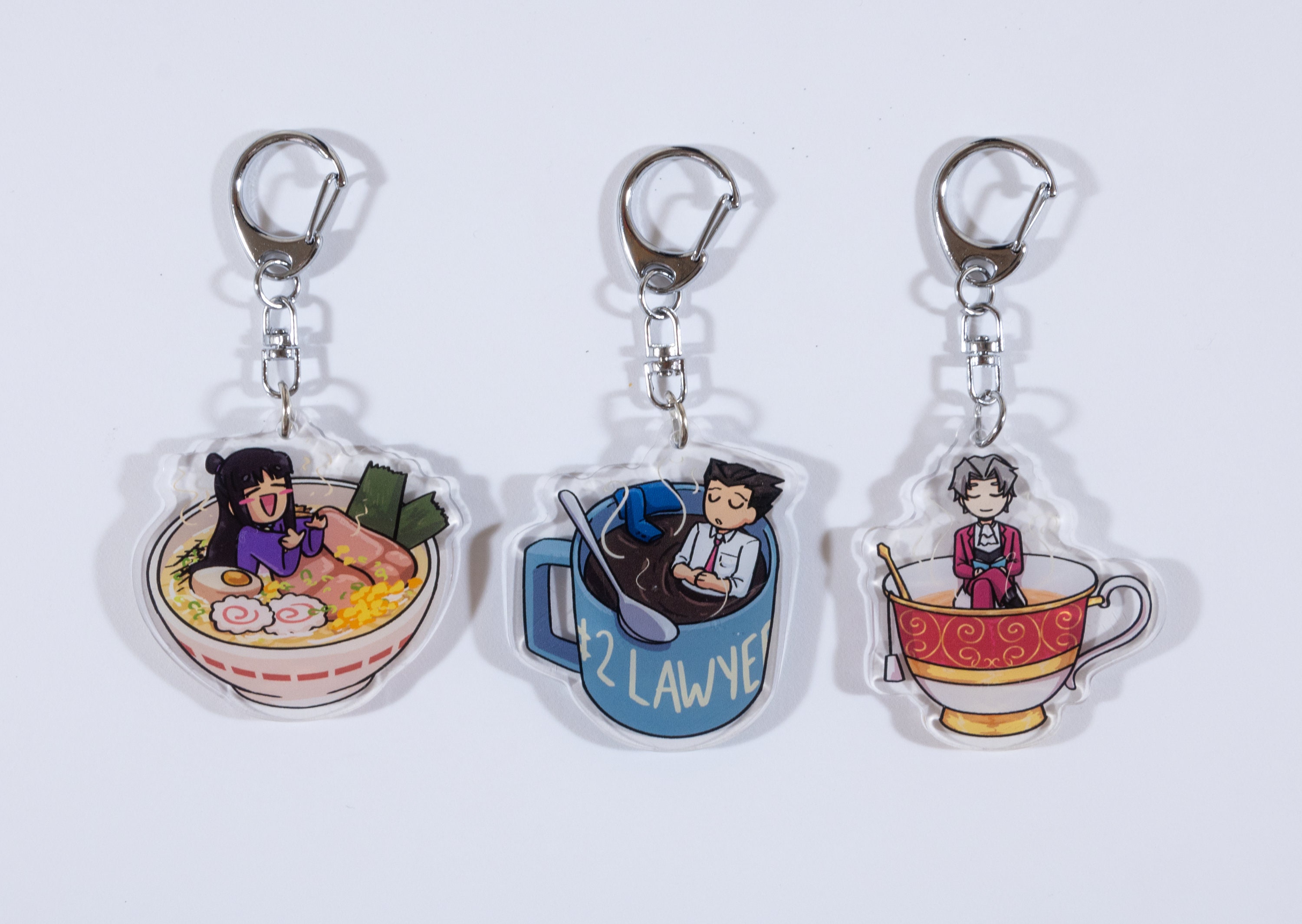 Ace Attorney Trilogy 2'' Acrylic Keychains/charms beta - Etsy