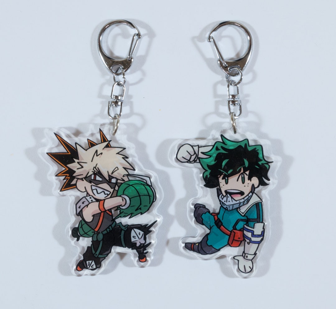 My Hero Academia Deku & Bakugo Acrylic Keychains/charms beta - Etsy