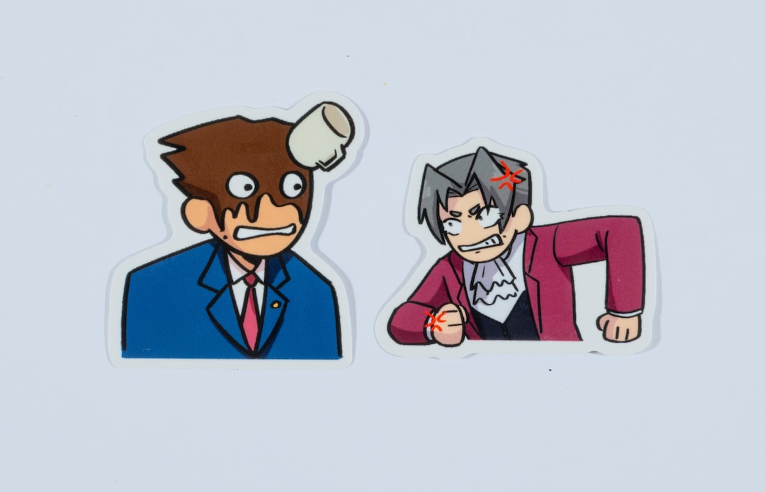 Ace Attorney Trilogy Sprite Reusable Vinyl Stickers - Etsy
