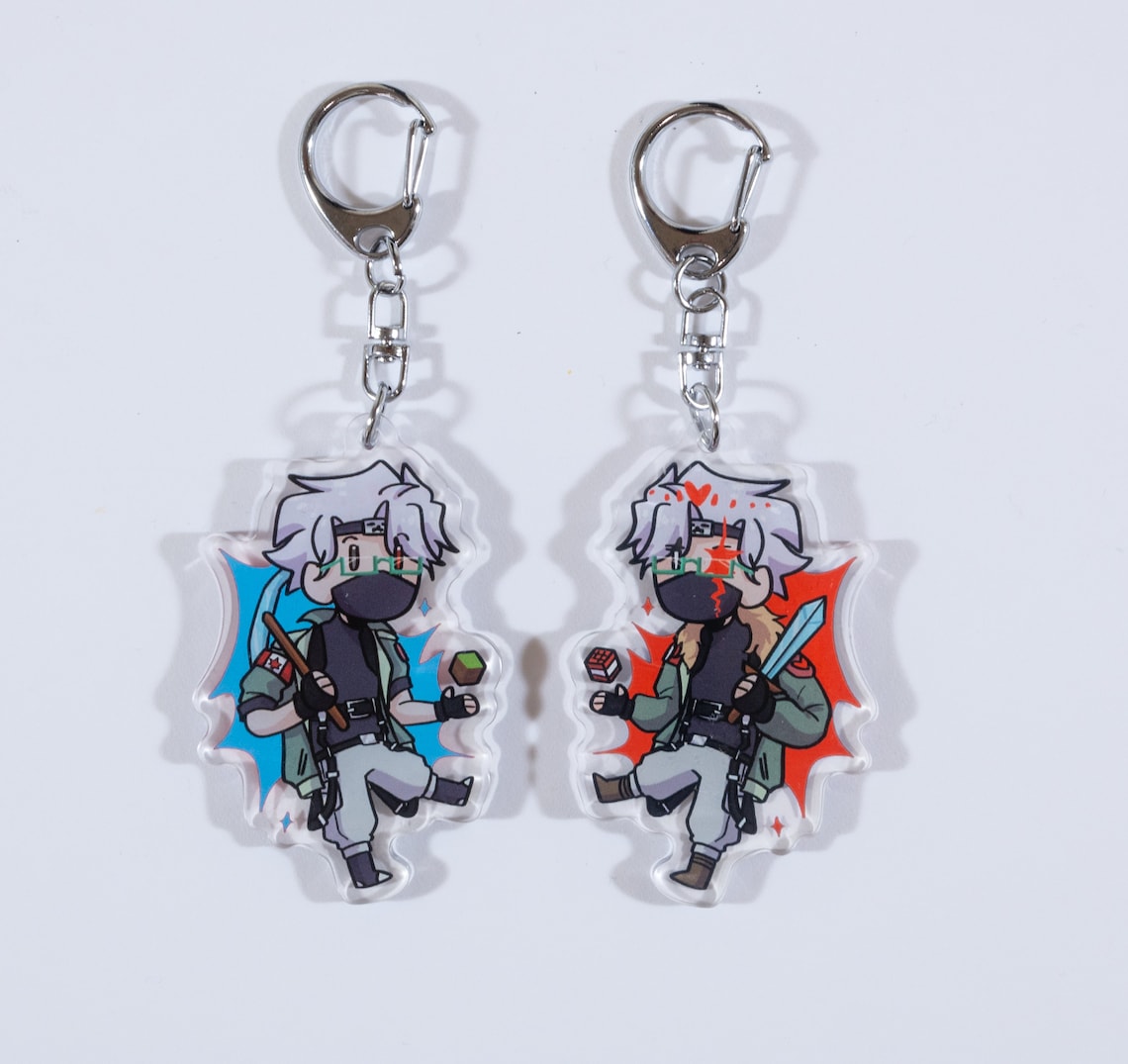 Etho Slab Hermitcraft/life Series Reversible Acrylic Keychain Charm - Etsy