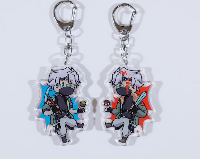 Etho Slab Hermitcraft/life Series Reversible Acrylic Keychain Charm ...