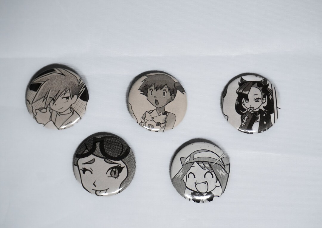 Pokémon Trainer Buttons Manga Buttons - Etsy