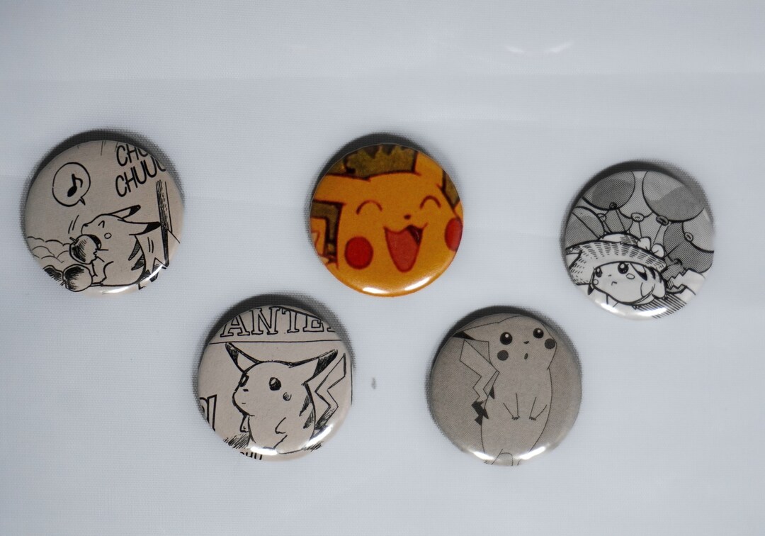 Pikachu Pokémon Buttons Manga Buttons - Etsy Australia