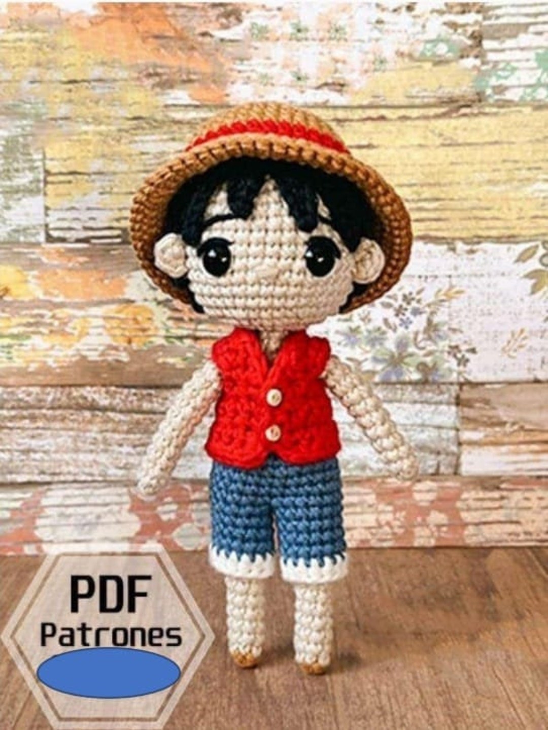 Luffy Doll Amigurumi Pattern Pdf Spanish - Etsy