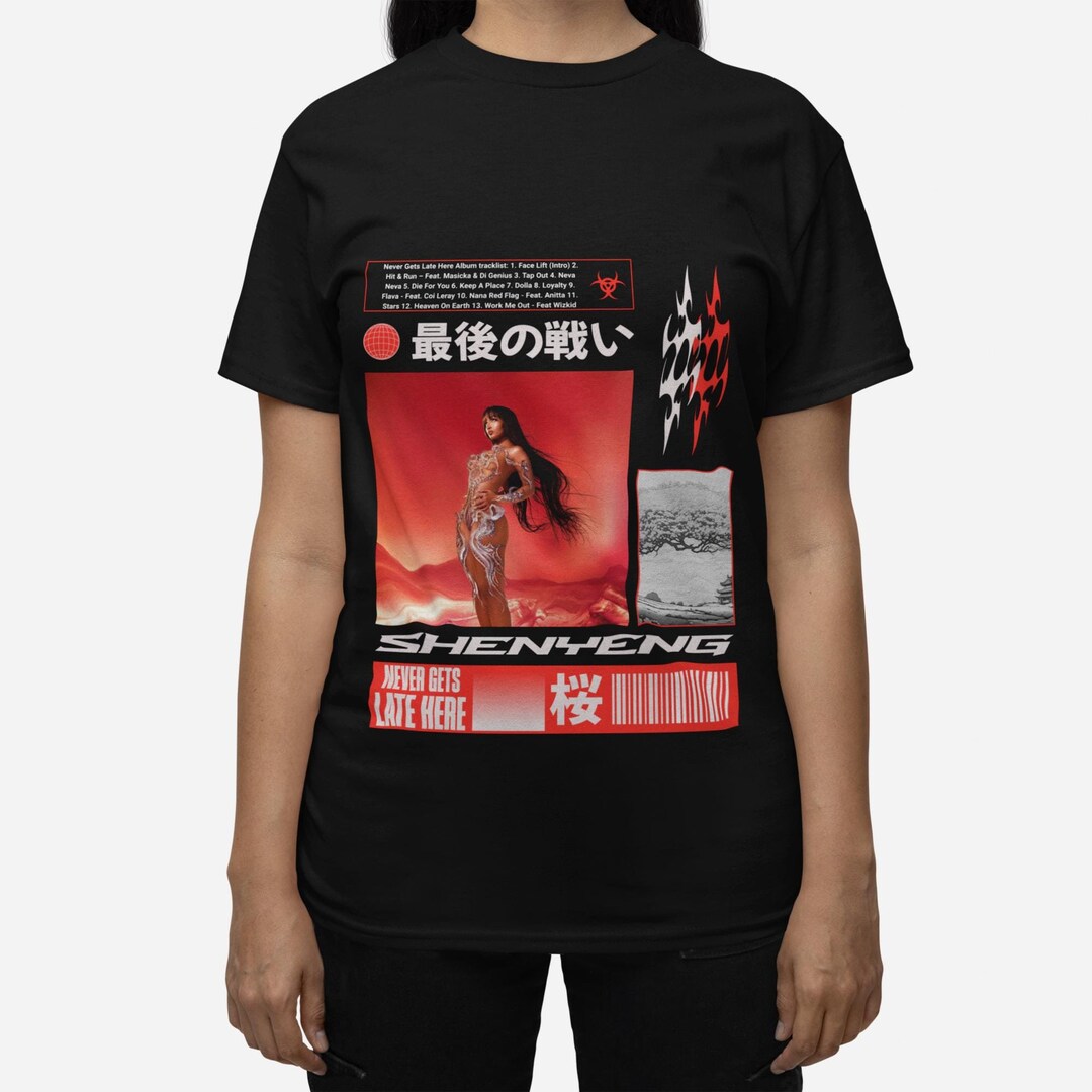 Shenyeng Anime Style Graphic Tee, Shenseea Never Gets Late Here Album ...