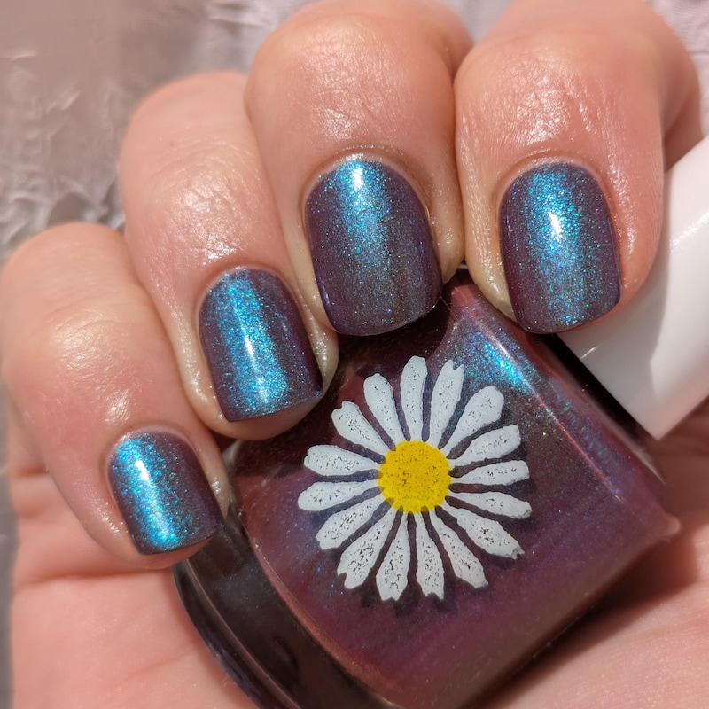 Nails Brown Blue - Etsy
