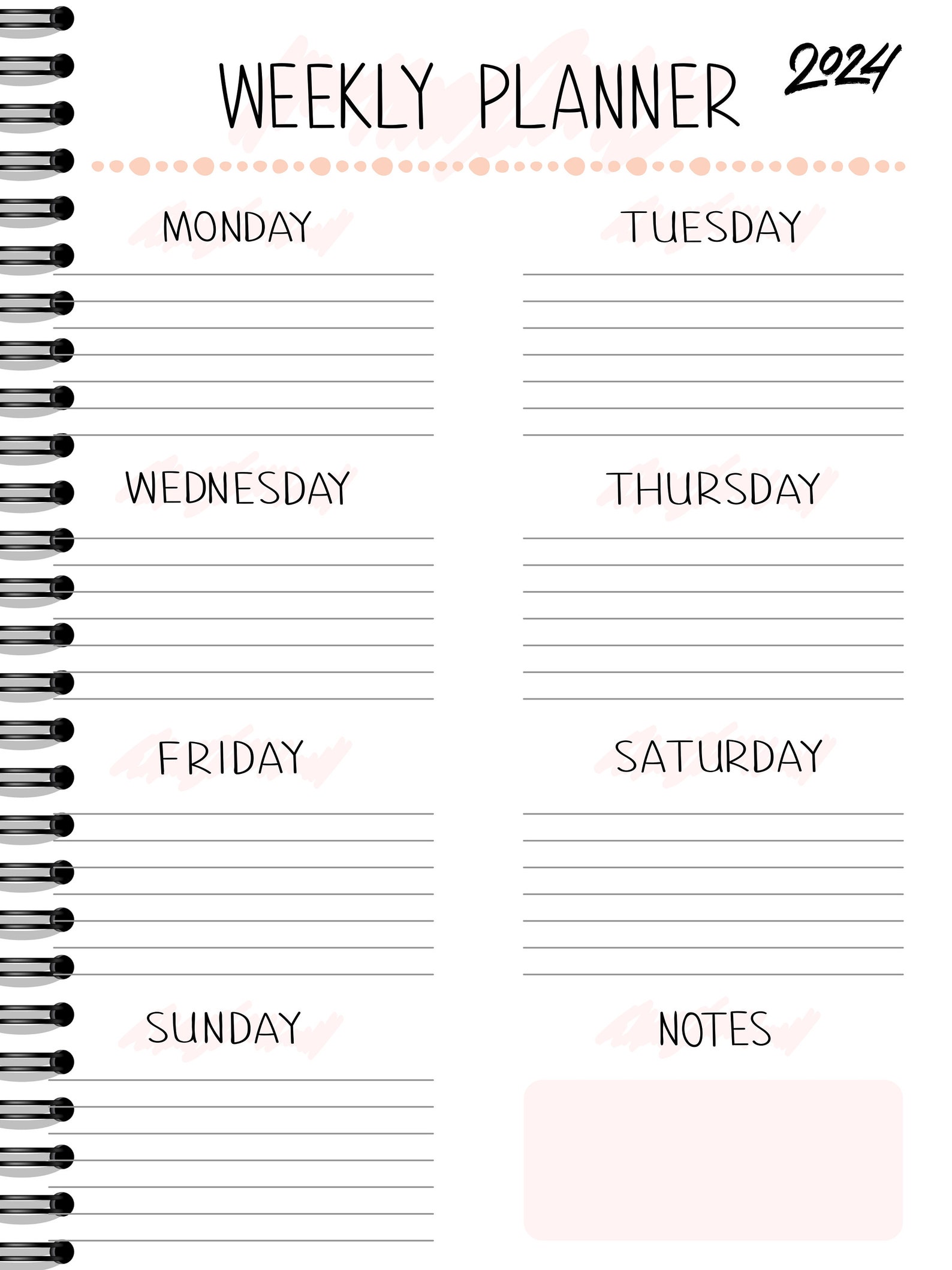 Weekly Digital Planner - Etsy