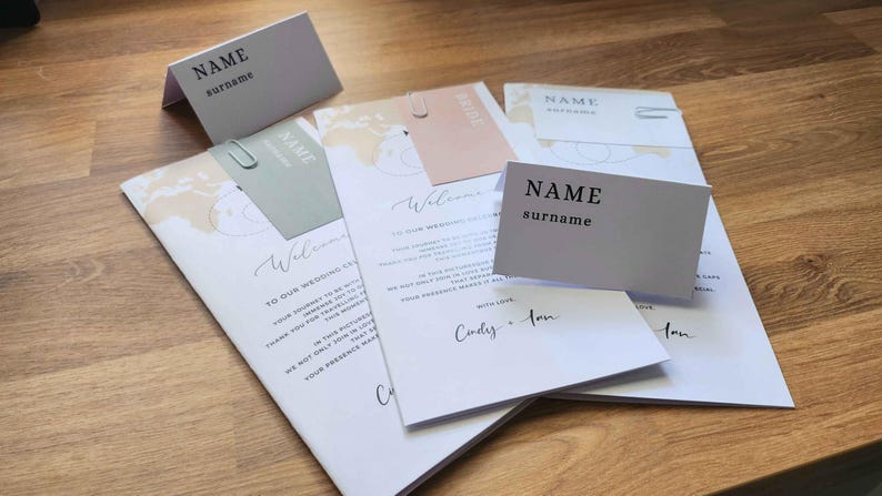 Editable Name Tent Card Sign Personalised Modern Event Wedding Party ...