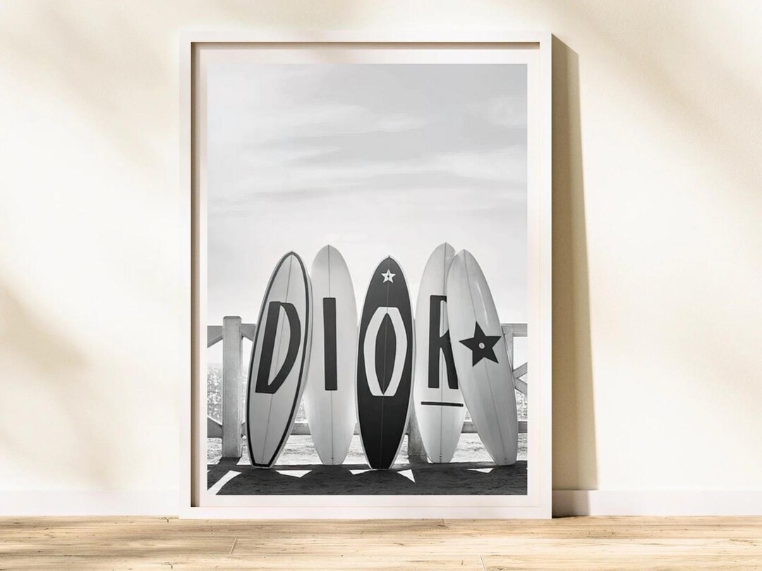 Dior Surfboard Poster Vintage Beach - Etsy