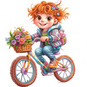 Adorable Ginger-haired Boy Clipart Set 22 Redhead Pngs of Cute Scenes ...