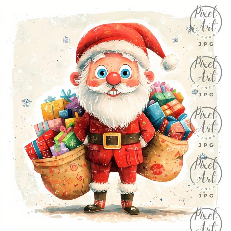 Santa Claus Christmas Clipart Festive Holiday JPG 19 Images Charming ...