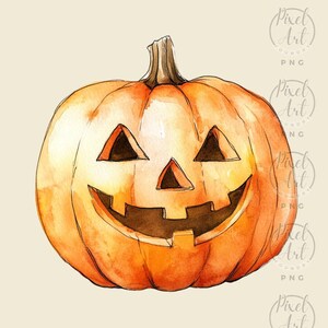 Jack O' Lantern Clipart Collection 24 PNG Images Whimsical Pumpkin ...