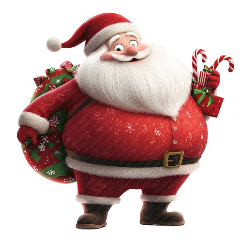 Jolly Santa Claus Clipart Set – 22 Festive Christmas Santa ...