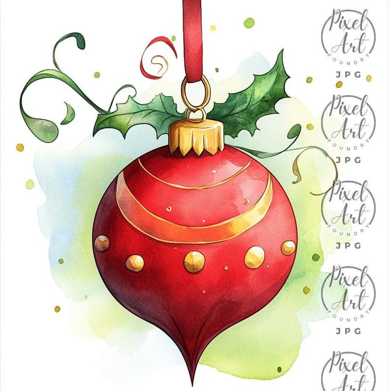 Vibrant Christmas Cheer Clipart Set Holiday Festive Designs Candy Cane ...