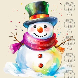 Whimsical Holiday Clipart Santa Reindeer Snowmen Penguins Christmas ...