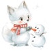 Winter Fox Clipart Set: Cozy Holiday Pngs (digital Download) - Etsy
