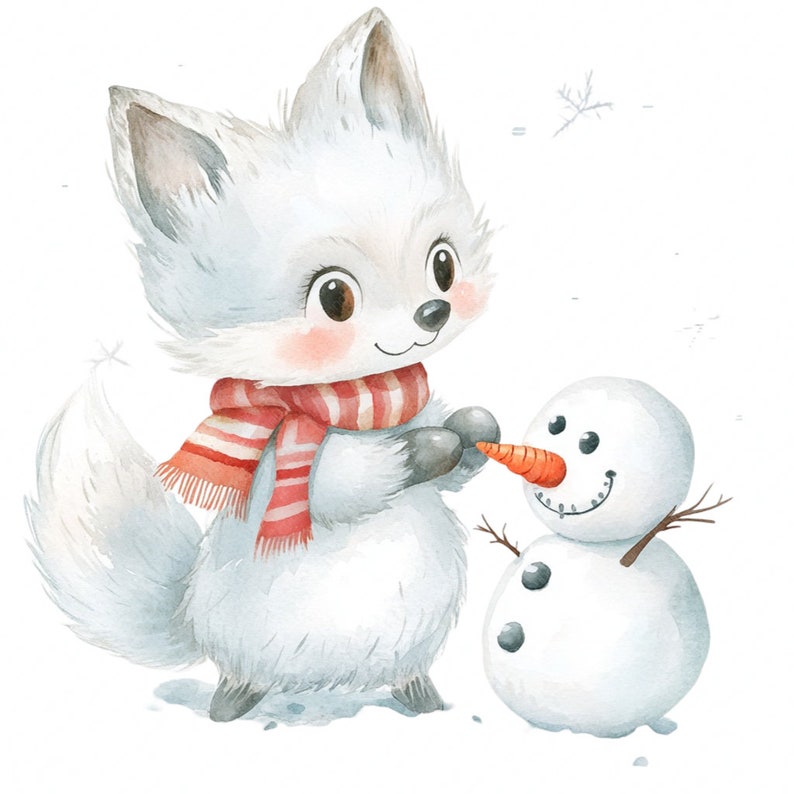 Winter Fox Clipart Set: Cozy Holiday Pngs (digital Download) - Etsy