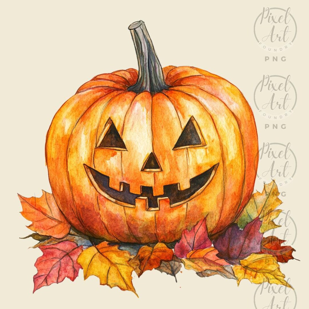 Jack O' Lantern Clipart Collection 24 PNG Images Whimsical Pumpkin ...