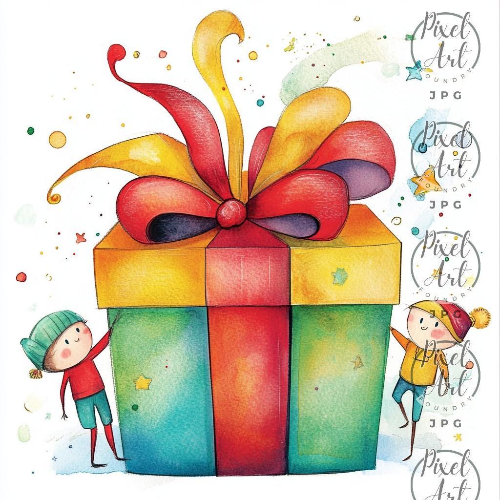 Vibrant Christmas Cheer Clipart Set Holiday Festive Designs Candy Cane ...