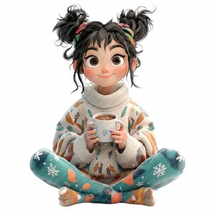 Whimsical Gender Neutral Child Clipart, 22 Cozy Adorable PNG Images ...