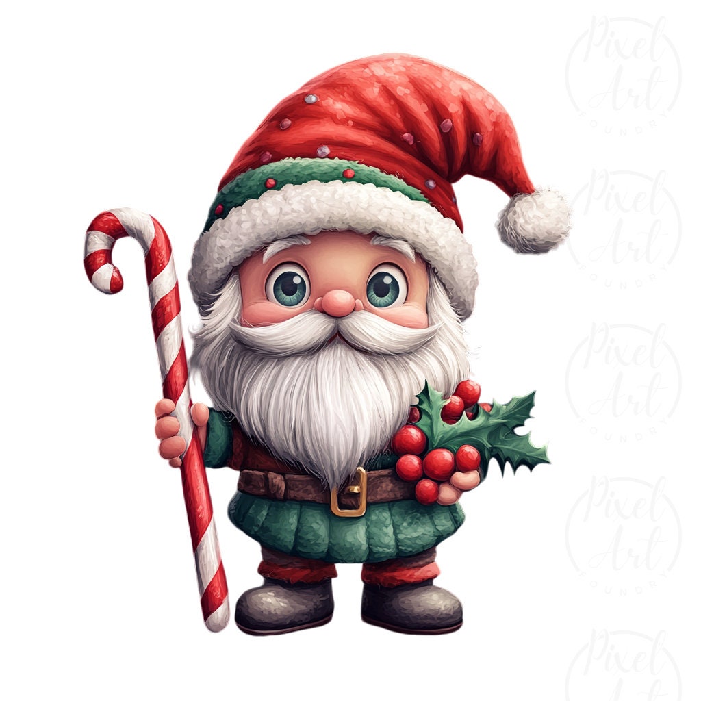 Quirky Christmas Gnome Clipart: 23 Festive PNG Images - Etsy