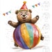 Balancing Bears Clipart, 18 Whimsical Circus Bear Jpgs, Colorful Bear ...