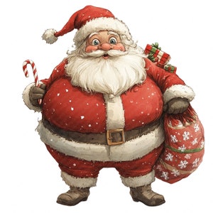 Jolly Santa Claus Clipart Set – 22 Festive Christmas Santa ...