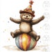 Balancing Bears Clipart, 18 Whimsical Circus Bear Jpgs, Colorful Bear ...