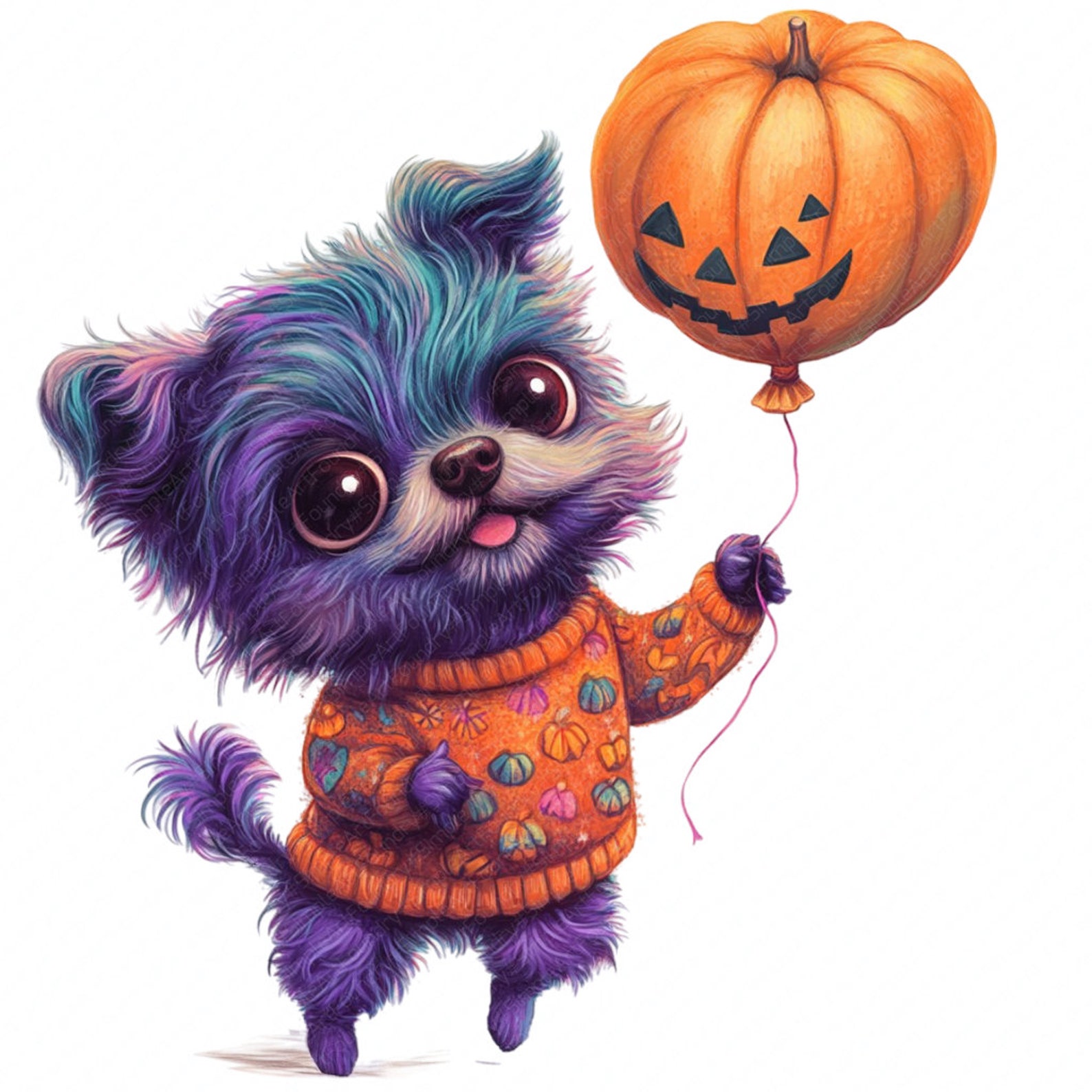 Festive Fall Dog Clipart Set, 18 Pngs, Cute Dogs With Pumpkins and ...