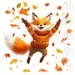 Fall Fox Clipart Set, 24 Pngs, Cozy Foxes With Leaves and Sweaters ...