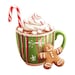 Christmas Cocoa Clipart – Festive Holiday Mugs, PNG Set (digital ...