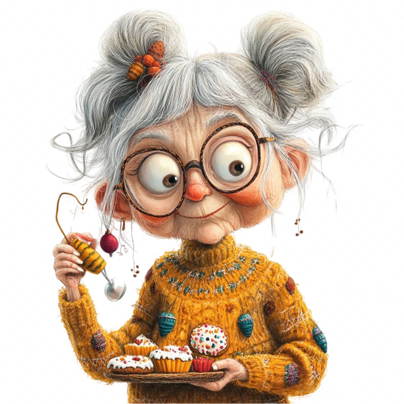 Fall Grandmother Clipart Set, 23 Pngs, Cozy Grandma With Pumpkins, Fall ...