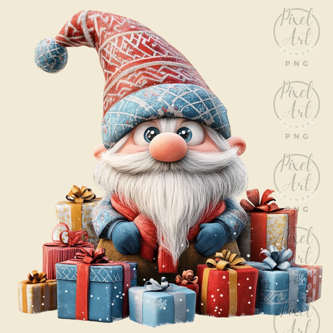 Festive Garden Gnome Clipart Collection 19 PNG Images Whimsical Gnomes ...