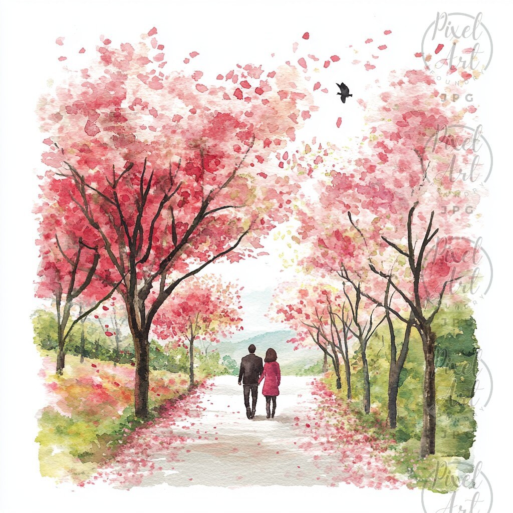 Japan Fall Watercolor Clipart Collection Fall Japan Scenes Traditional ...