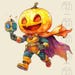 Pumpkin Protectors Clipart: Whimsical Halloween Costume Characters ...
