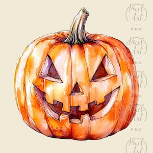 Jack O' Lantern Clipart Collection 24 PNG Images Whimsical Pumpkin ...