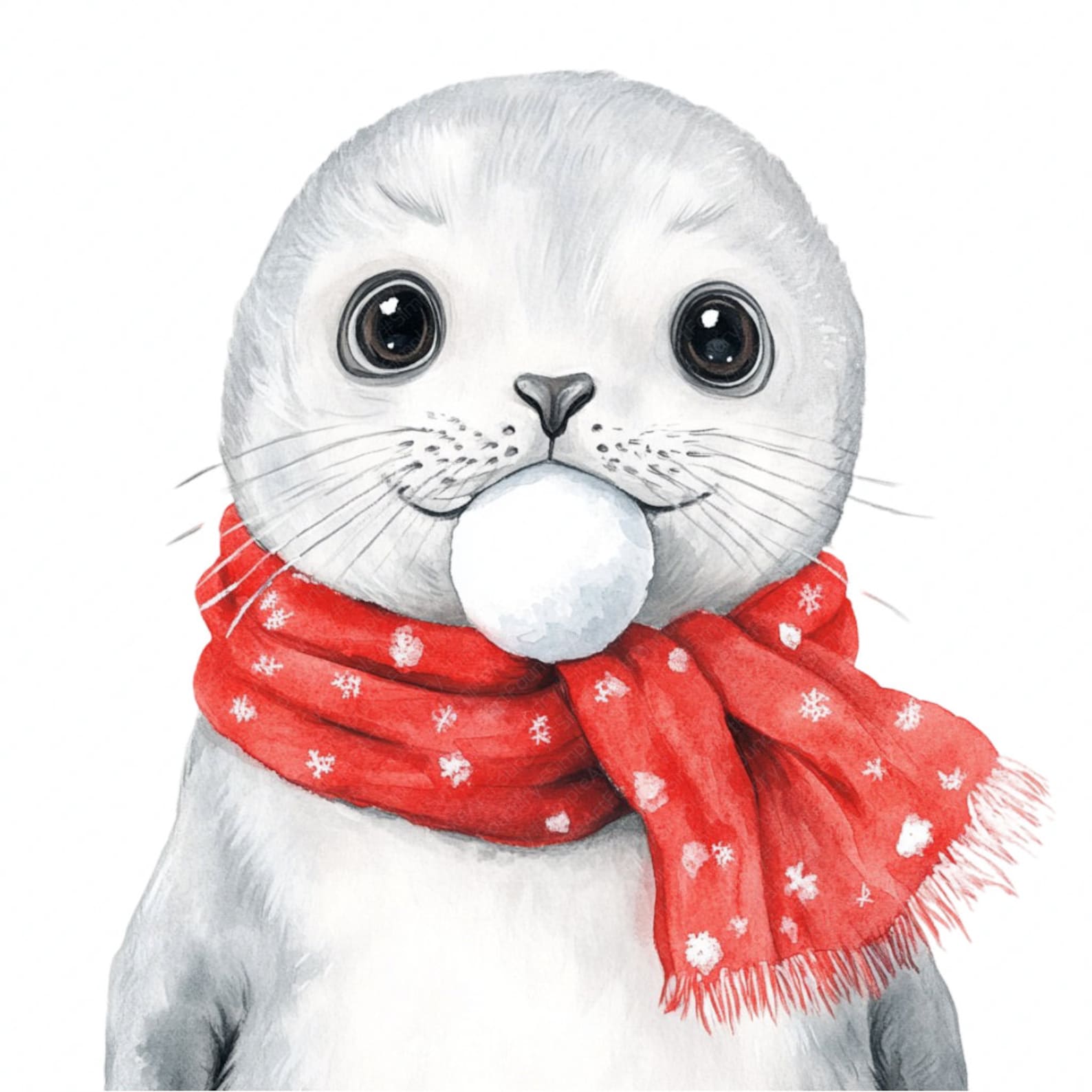 Holiday Baby Seal Clipart: Winter Christmas PNG Set - Etsy